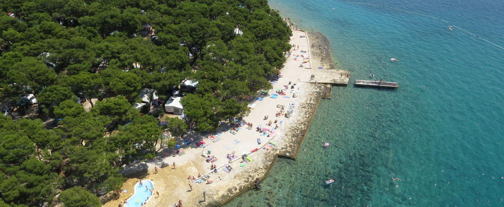 Kozarice beach in Pakoštane accommodation and apartments nearby ...