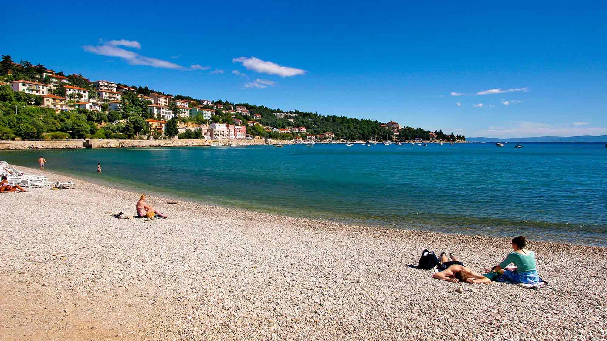 Maslinica beach in Rabac accommodation and apartments nearby | Direct ...