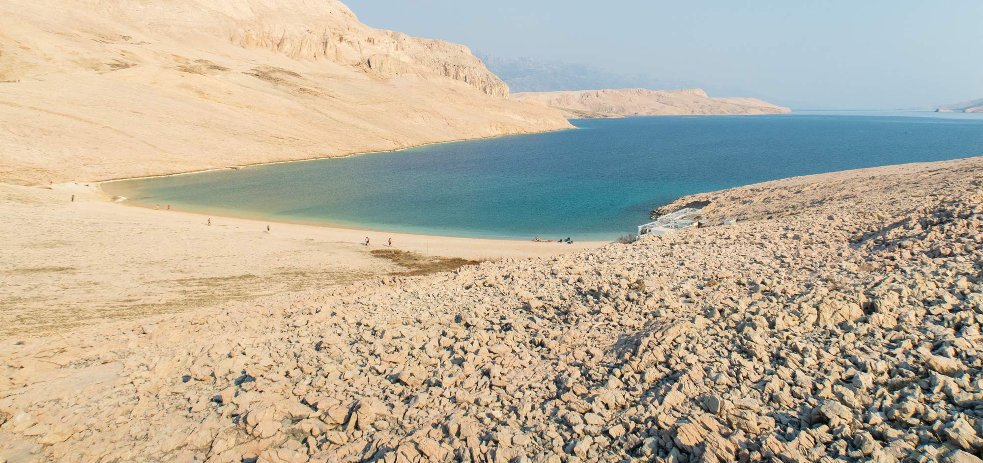 Ručica beach in Metajna on Pag accommodation and apartments nearby ...